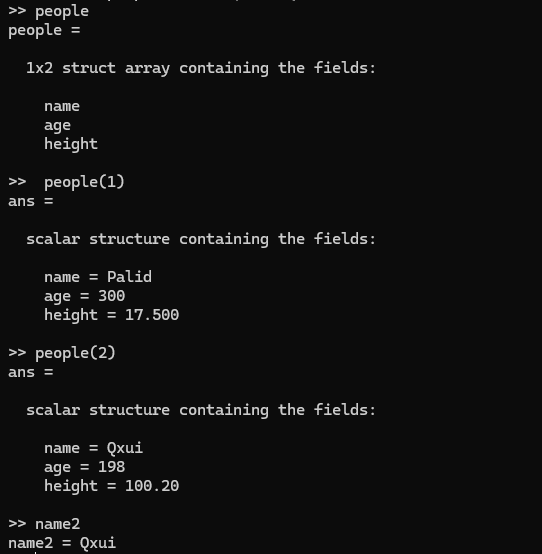 Octaveの構造体・構造体配列・struct・練習問題について - マスジョイ