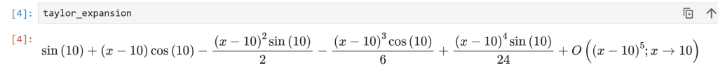 【SymPy・Python】テイラー展開の計算方法のseries()について - マスジョイ