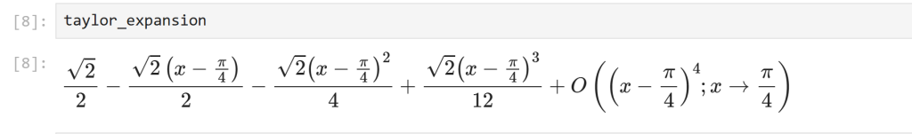 【SymPy・Python】テイラー展開の計算方法のseries()について - マスジョイ